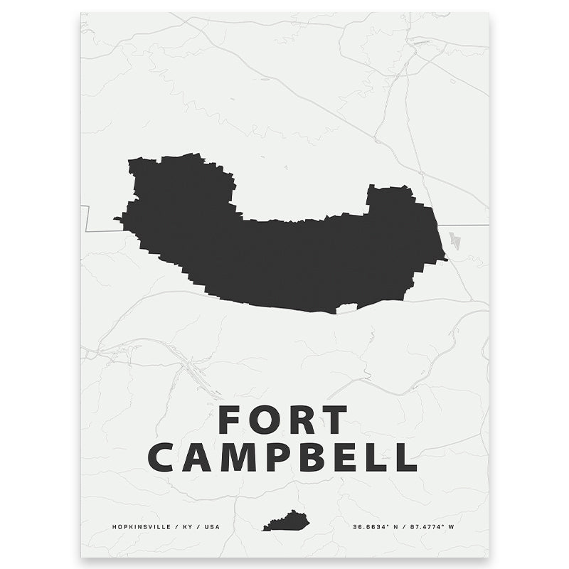 Fort Campbell Map Print | Home Base Maps