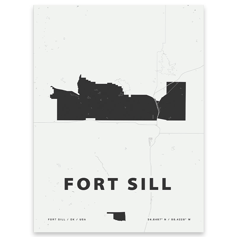 Fort Sill Map Print | Home Base Maps