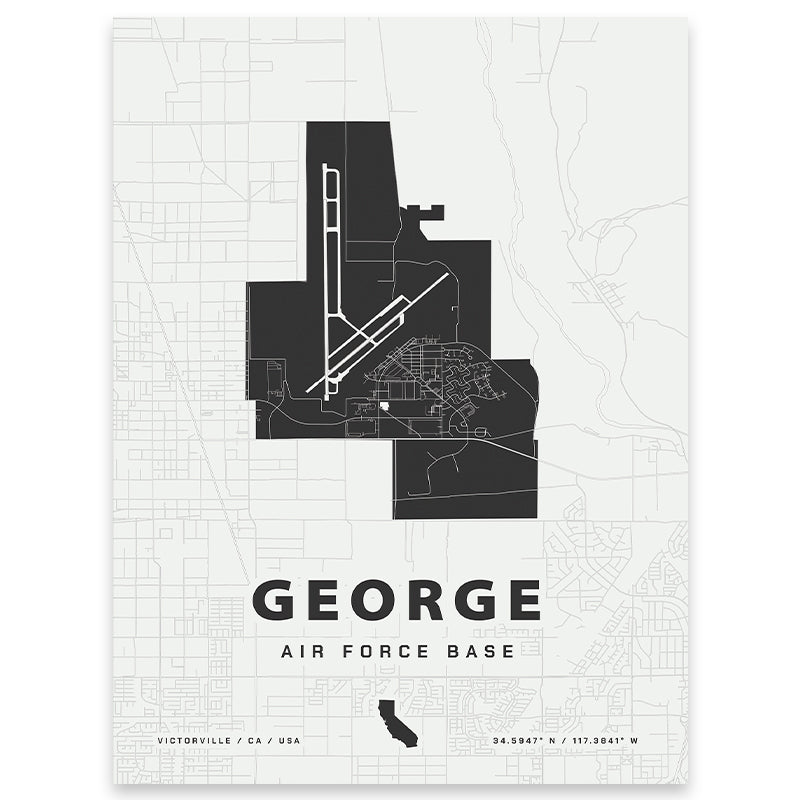 George Air Force Base Map Print | Home Base Maps
