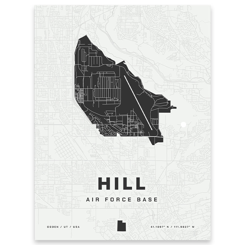 Hill Air Force Base Map Print | Home Base Maps