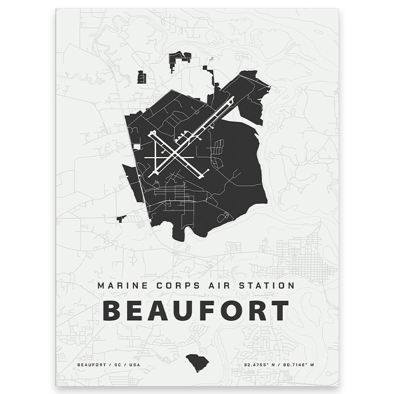 MCAS Beaufort Map Print | Home Base Maps