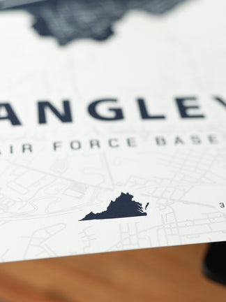 Langley Air Force Base Map Print | Home Base Maps