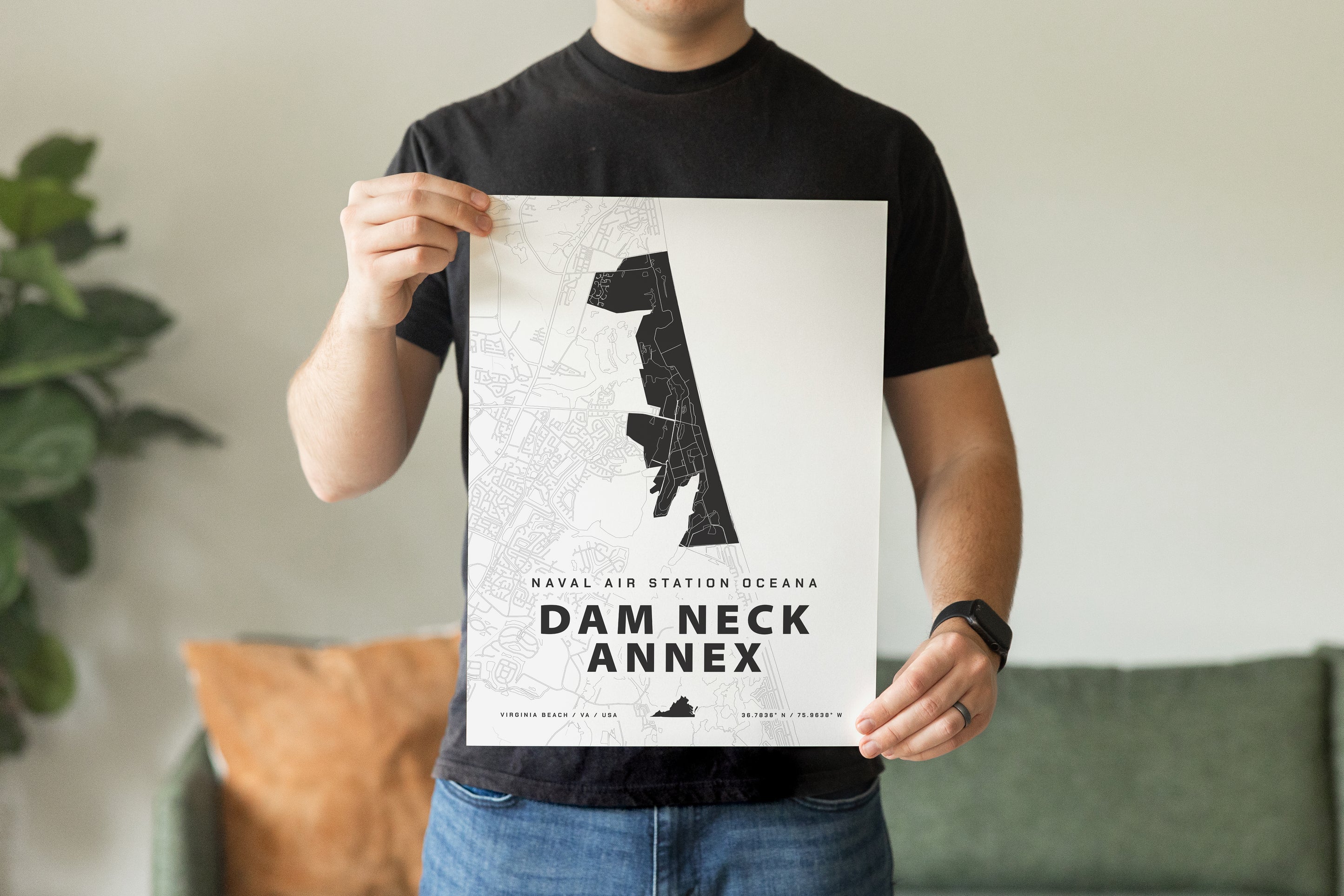 Dam Neck Annex Map Print | Home Base Maps