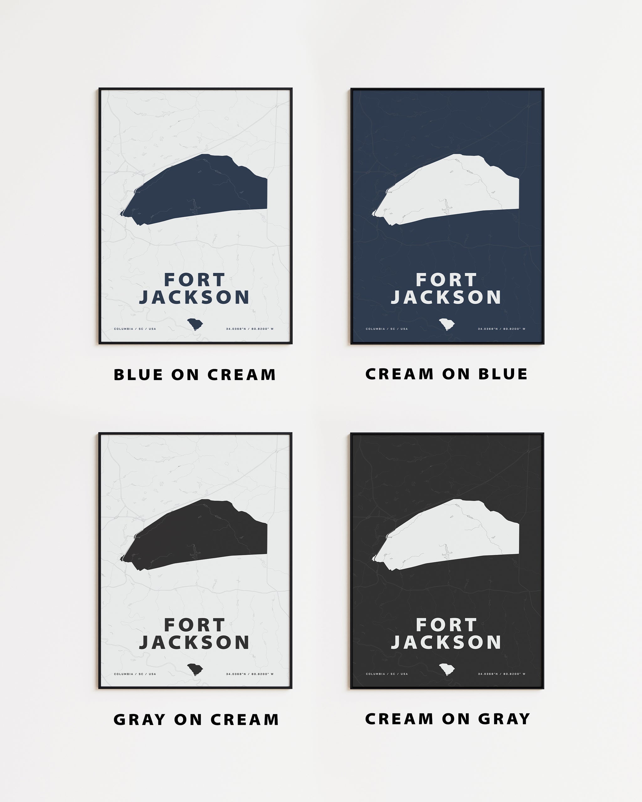 Fort Jackson Map Print | U.S. Army – Home Base Maps