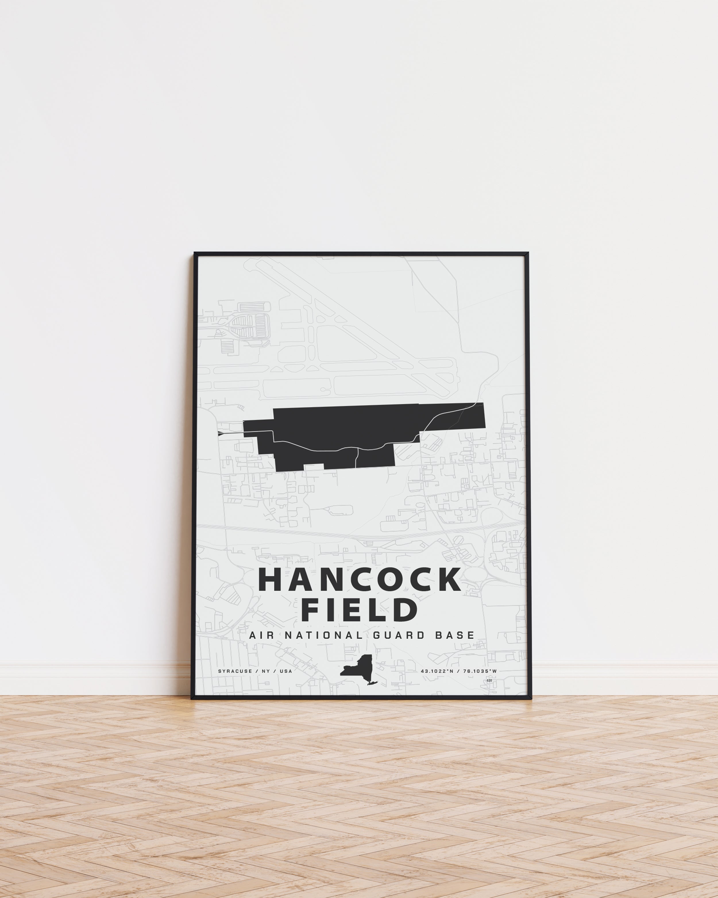 Hancock Field Air National Guard Base Map Print – Home Base Maps