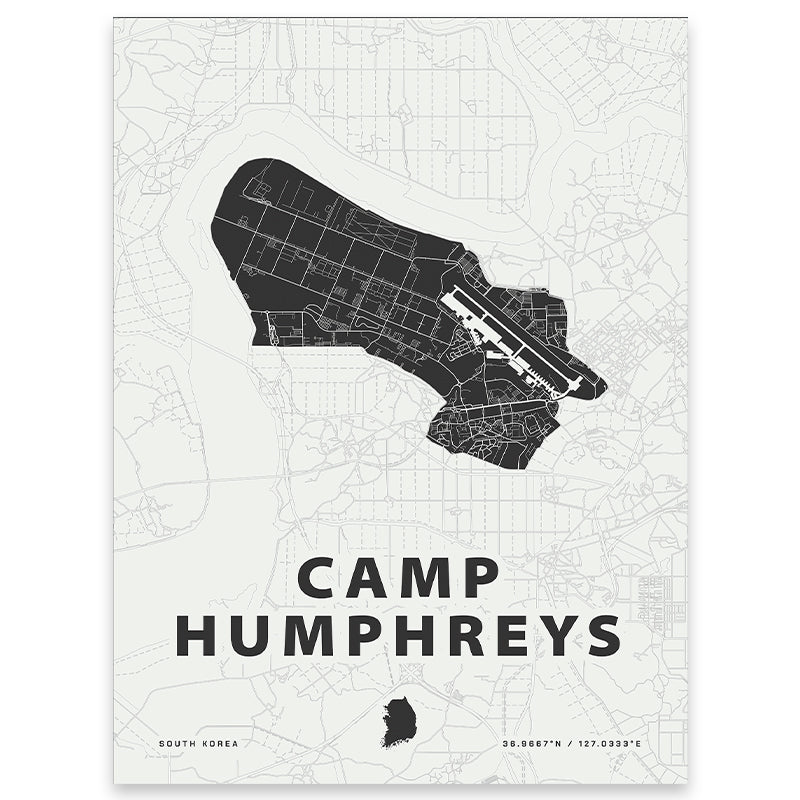 Camp Humphreys Map Print | Home Base Maps