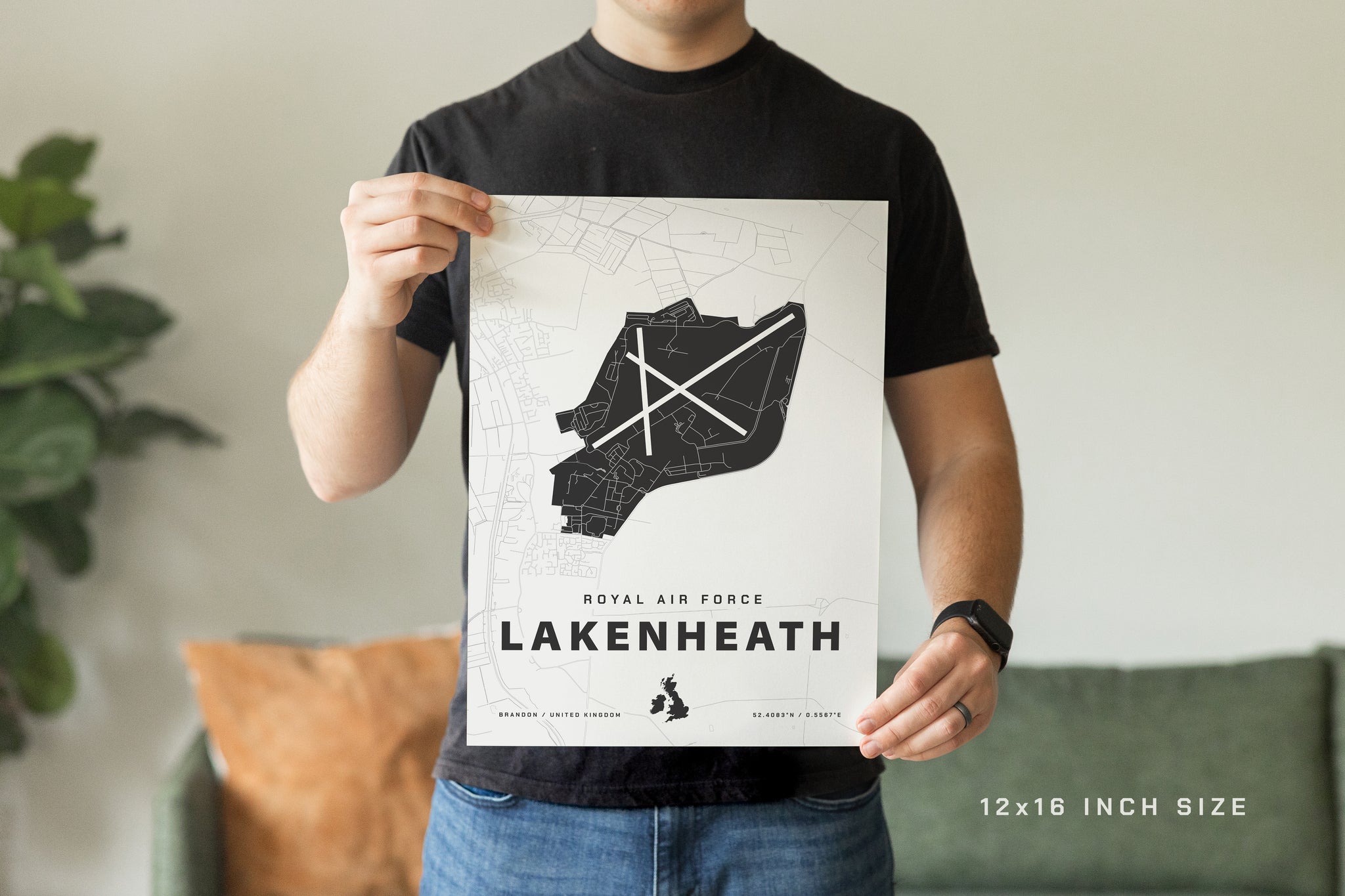 RAF Lakenheath Base Map Print | Home Base Maps