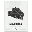 MacDill Air Force Base Map Print | Home Base Maps