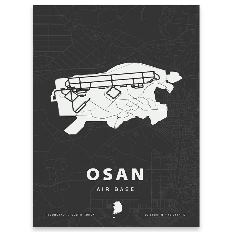 Osan Air Base Map Print | Home Base Maps