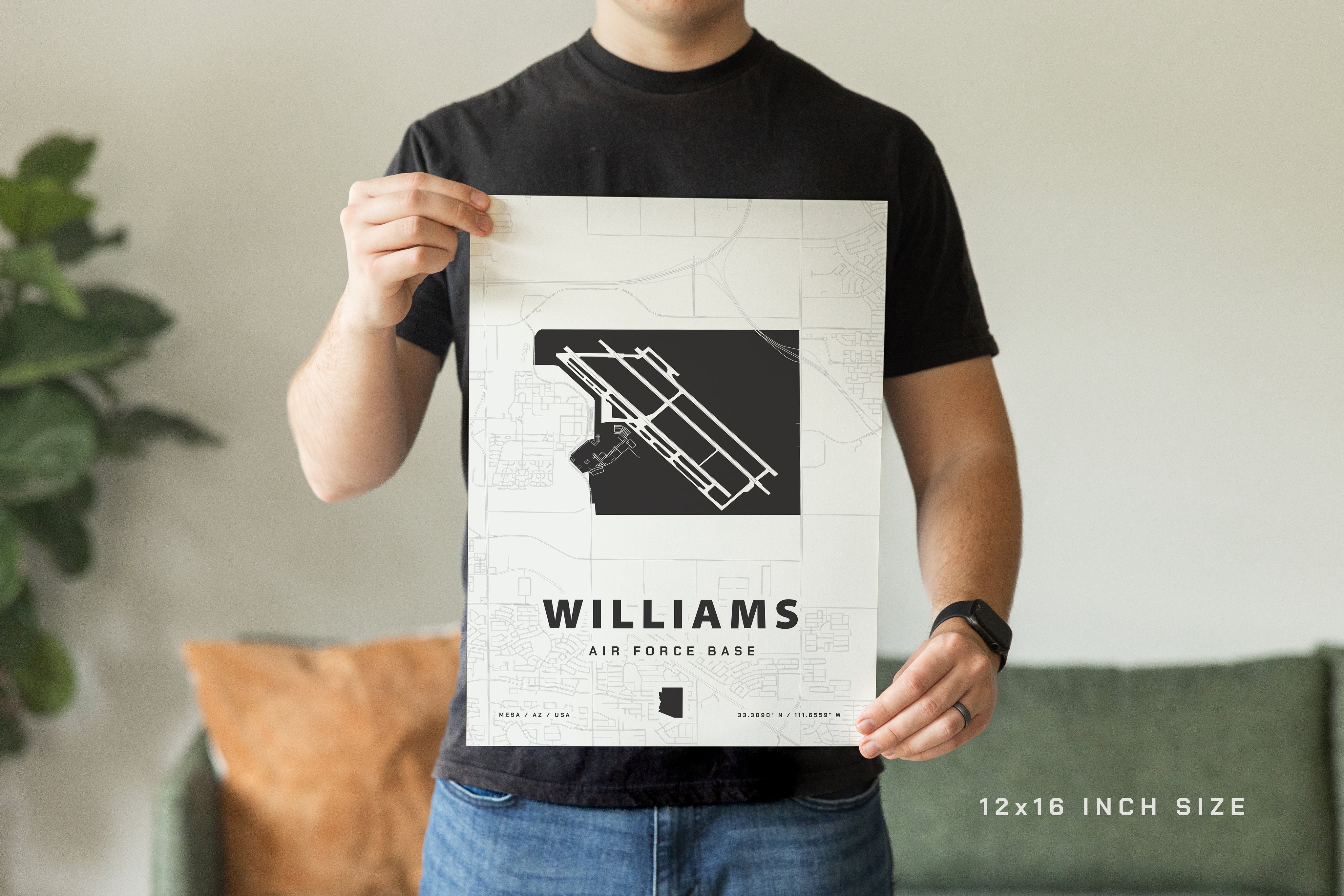 Williams AFB Map Print | Home Base Maps