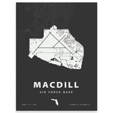 MacDill Air Force Base Map Print | Home Base Maps