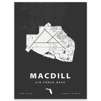 MacDill Air Force Base Map Print | Home Base Maps