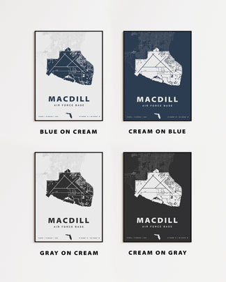 MacDill Air Force Base Map Print | Home Base Maps