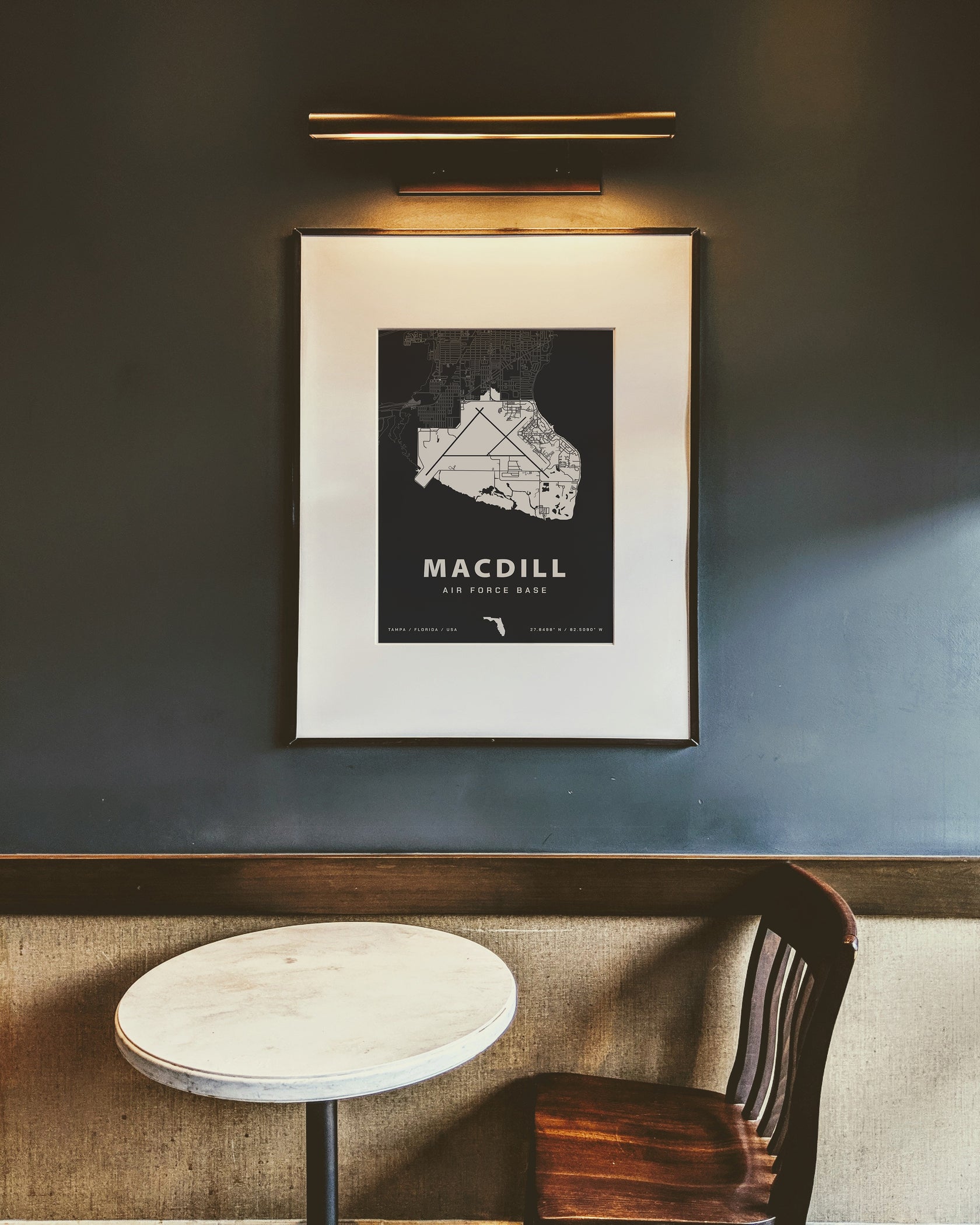 MacDill Air Force Base Map Print | Home Base Maps
